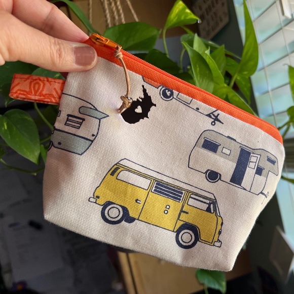 Handmade | Bags | Handmade Retro Camper Themed Zipper Pouch 5x7x2 Inch ...
